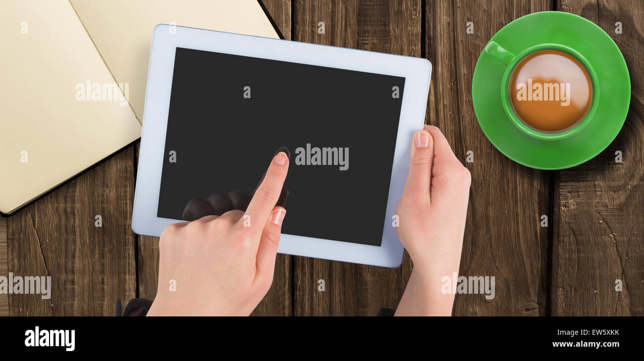 Hands holding tablet Stock Photo - Alamy