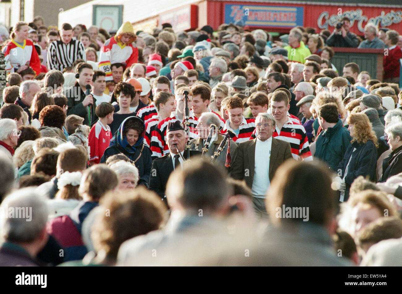 Boxing Day Dip in Redcar, 26th December 1994 Stock Photo - Alamy