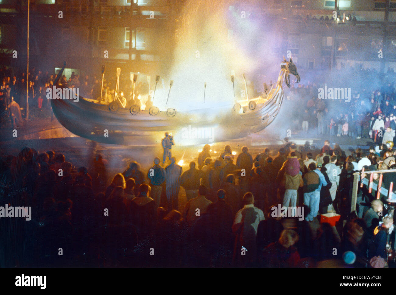 Bonfire Night, Warriors torch a 40ft Vikings boat at a sunken ...