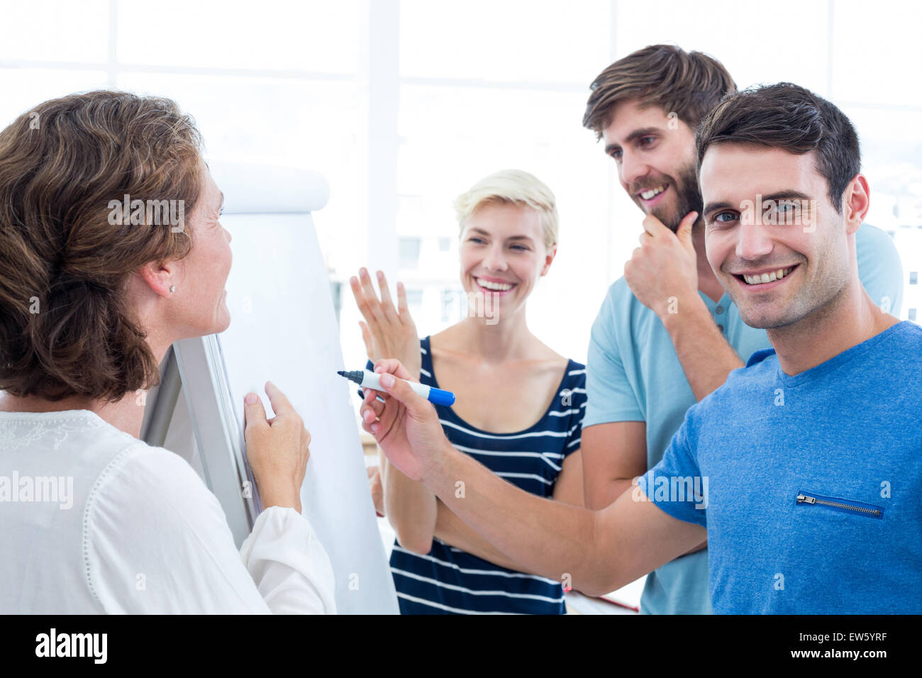 Creative business team in meeting Stock Photo - Alamy