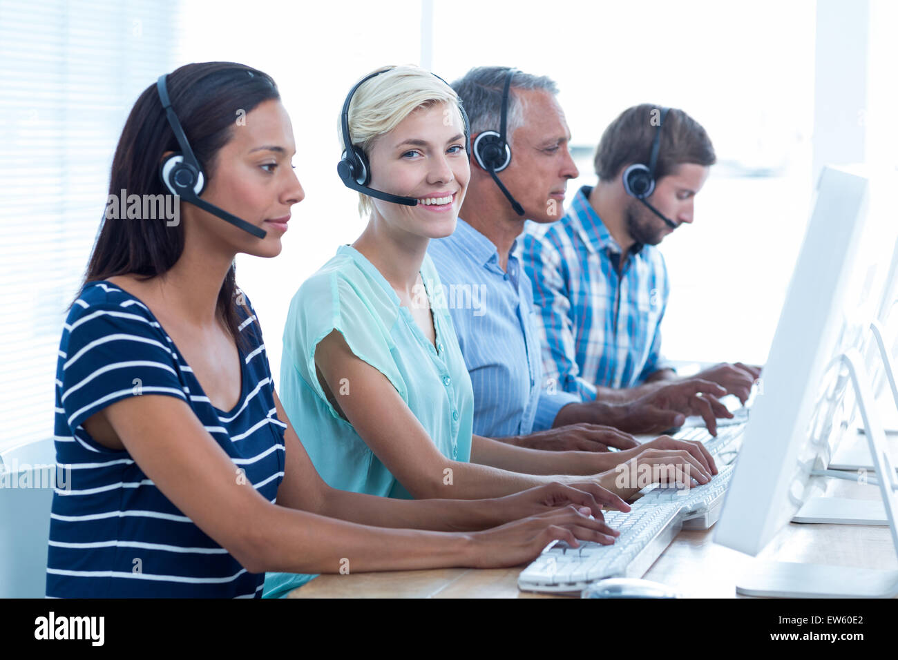 Call centre office workers hi-res stock photography and images - Alamy