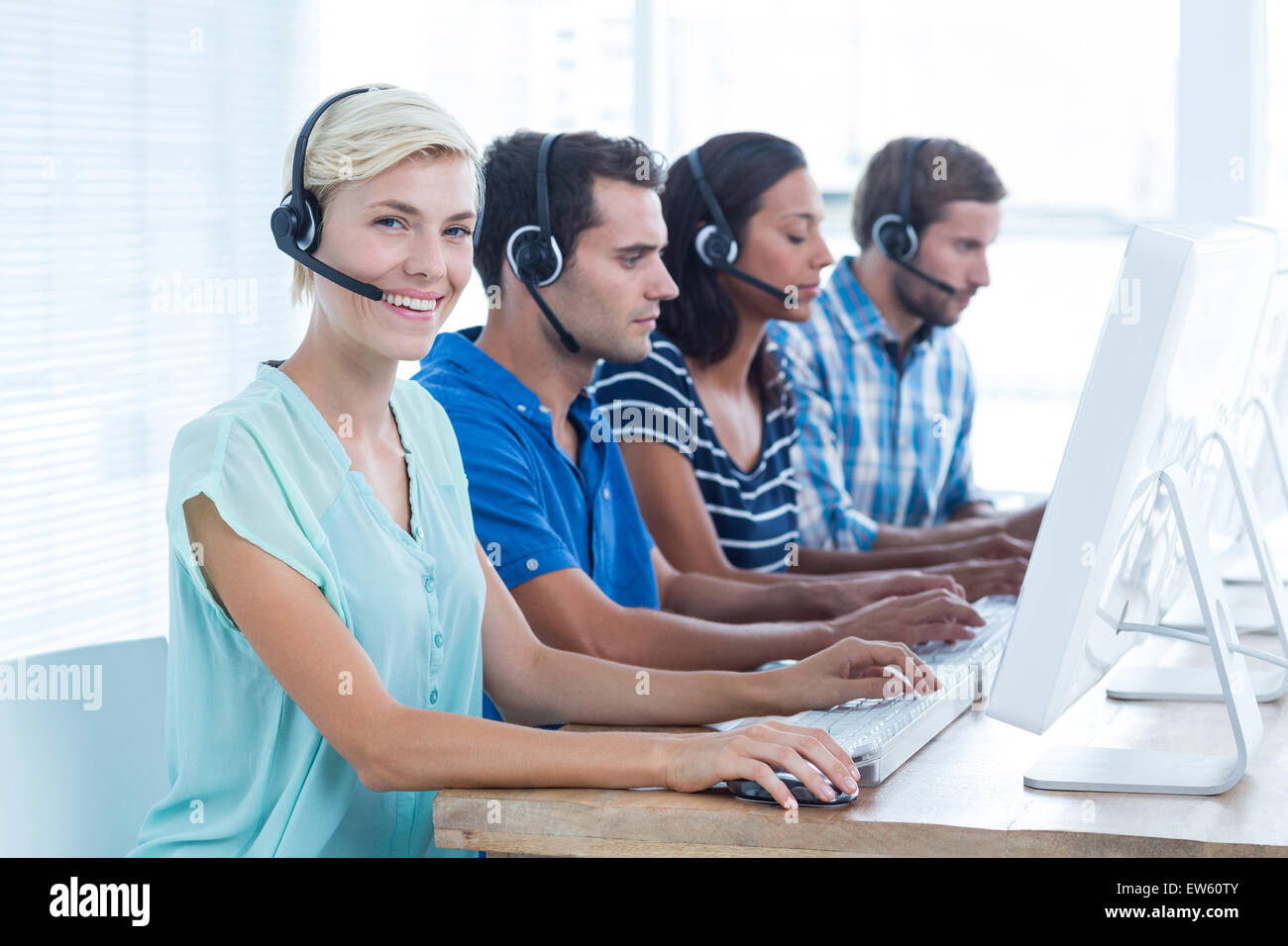 Call centre worker hi-res stock photography and images - Alamy