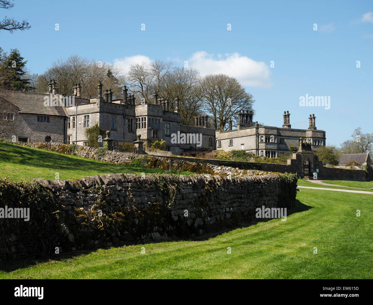 Tissington Hall in the quaint village of Tissington in the Peak ...