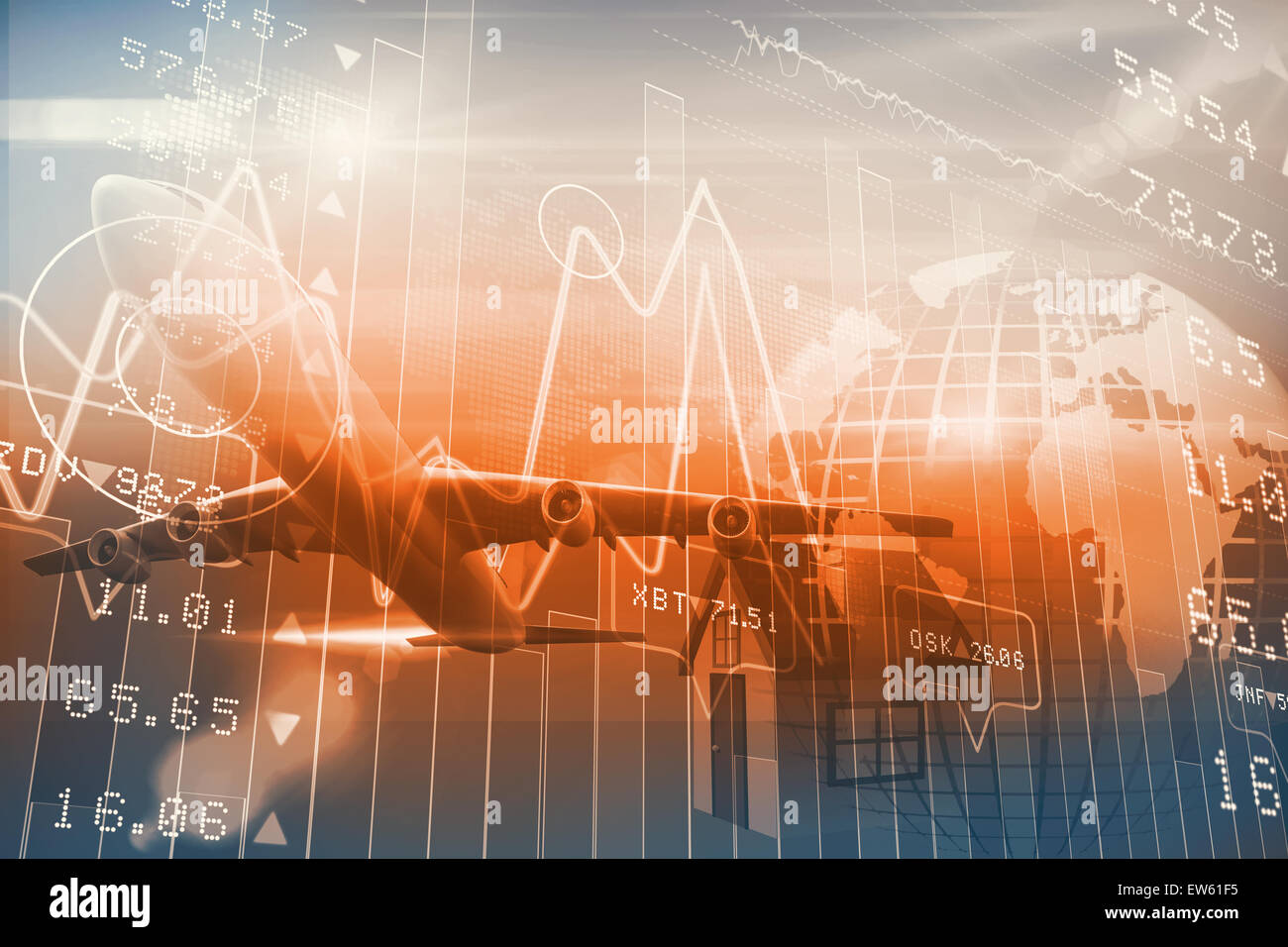 Composite image of graphic airplane Stock Photo - Alamy