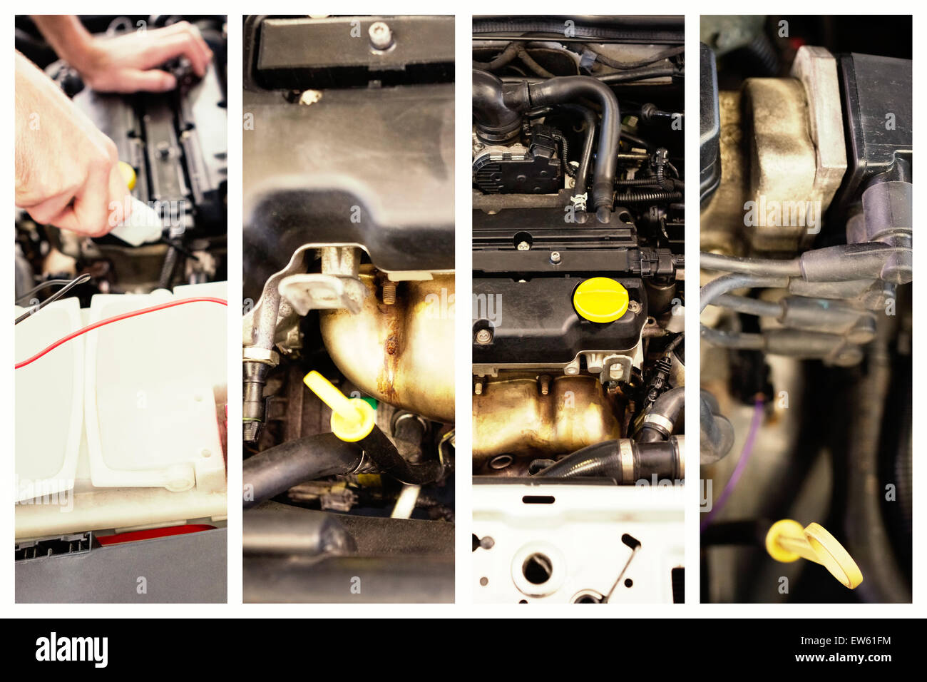 Mechanic under hood of car hi-res stock photography and images - Alamy