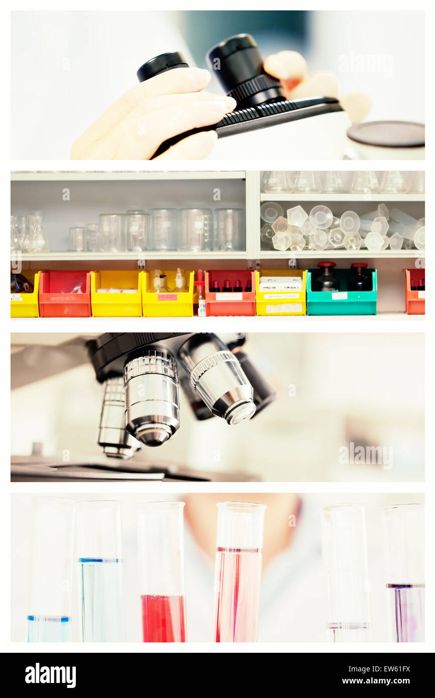 Scientist holding sample looking through hi-res stock photography and ...