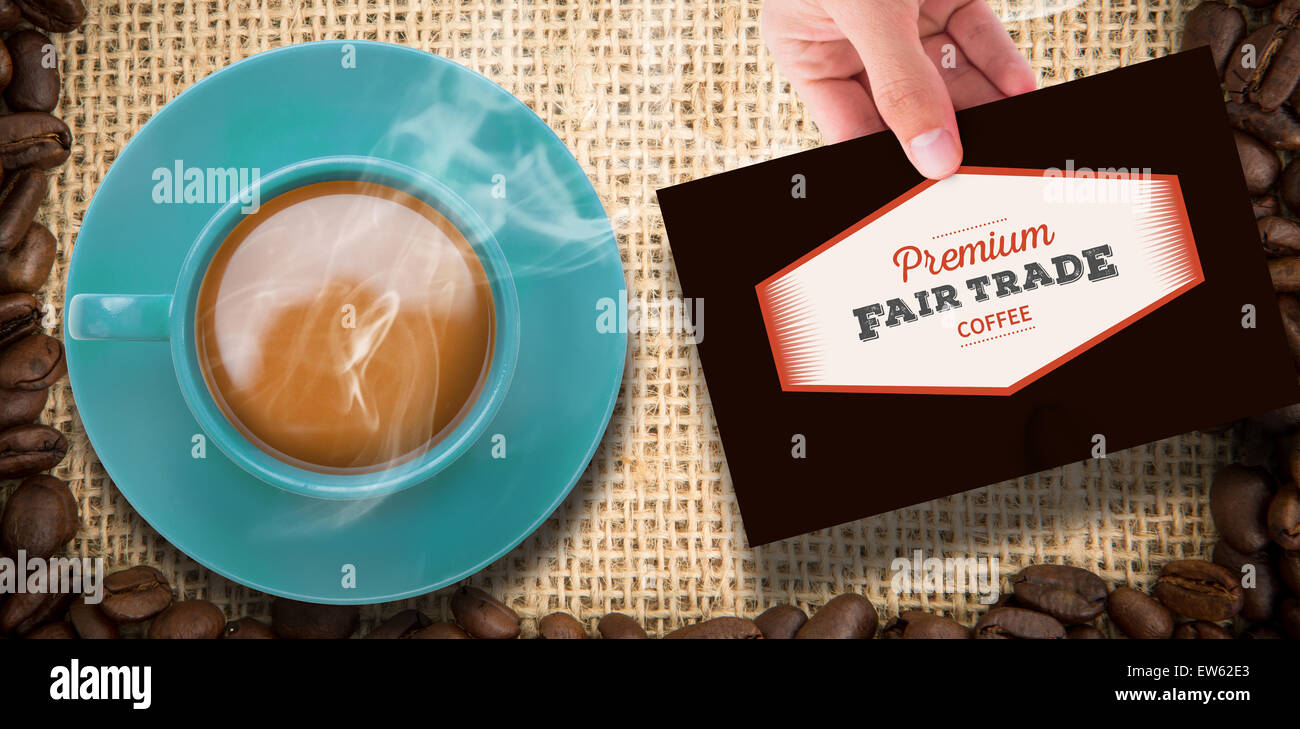 Composite image of hand showing card Stock Photo - Alamy