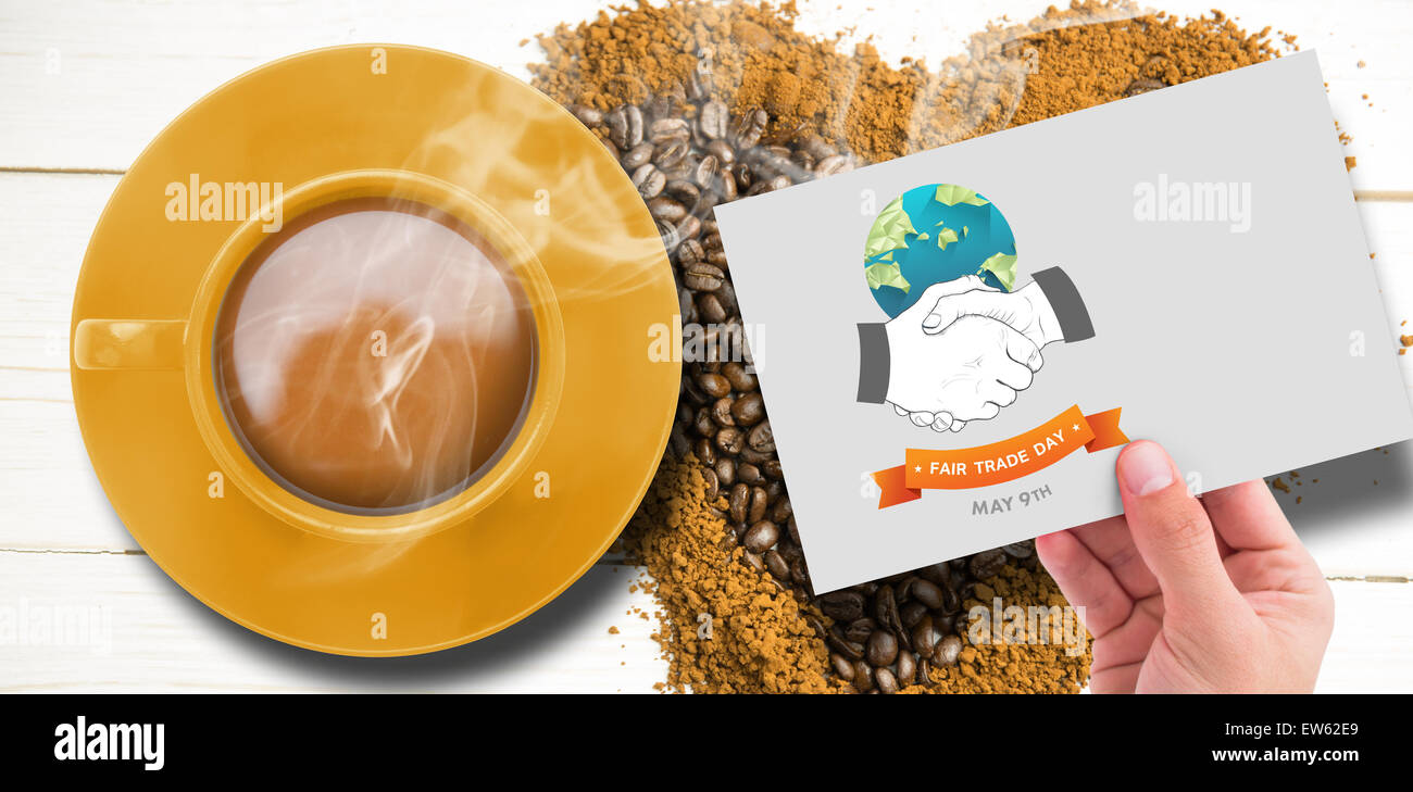 Composite image of hand showing card Stock Photo - Alamy