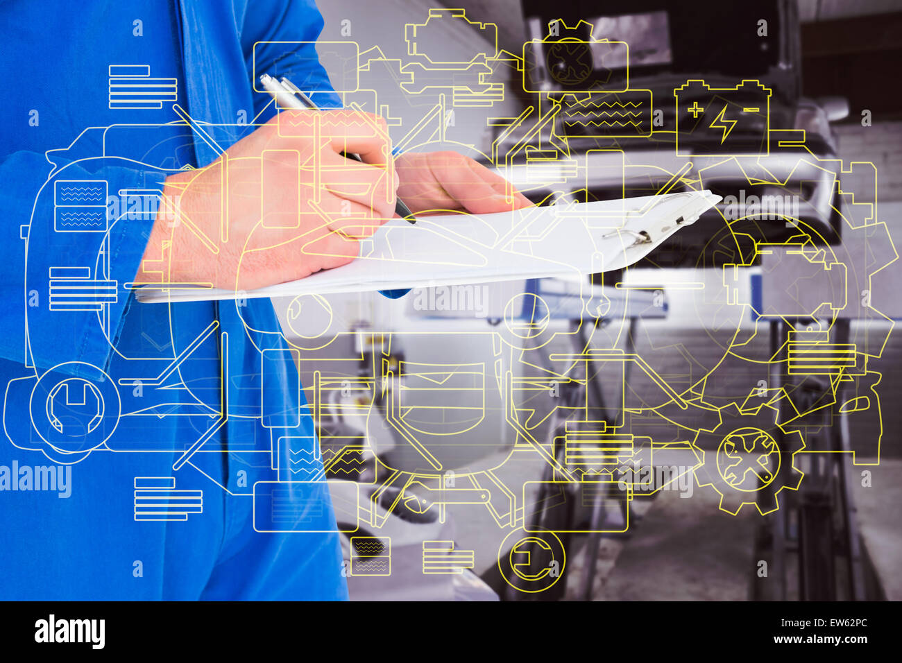 Auto mechanic clipboard holding hi-res stock photography and images - Alamy