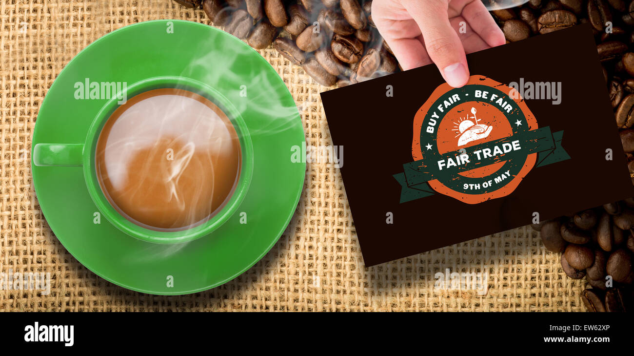 Composite image of hand showing card Stock Photo - Alamy