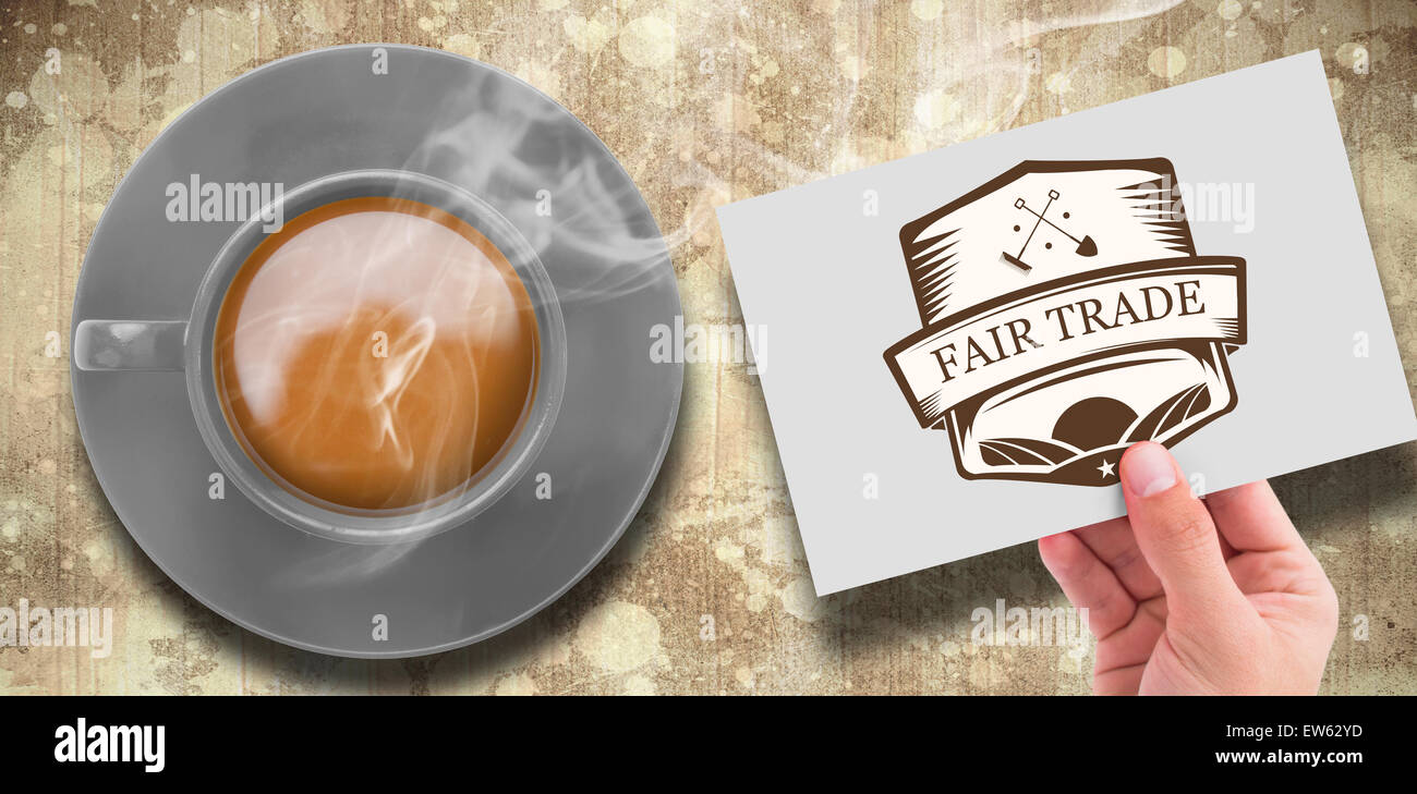 Composite image of hand showing card Stock Photo - Alamy