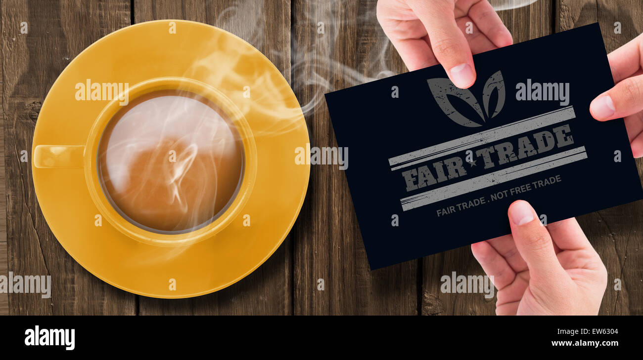 Composite image of hand showing card Stock Photo - Alamy