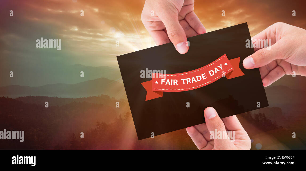 Composite image of hand showing card Stock Photo - Alamy