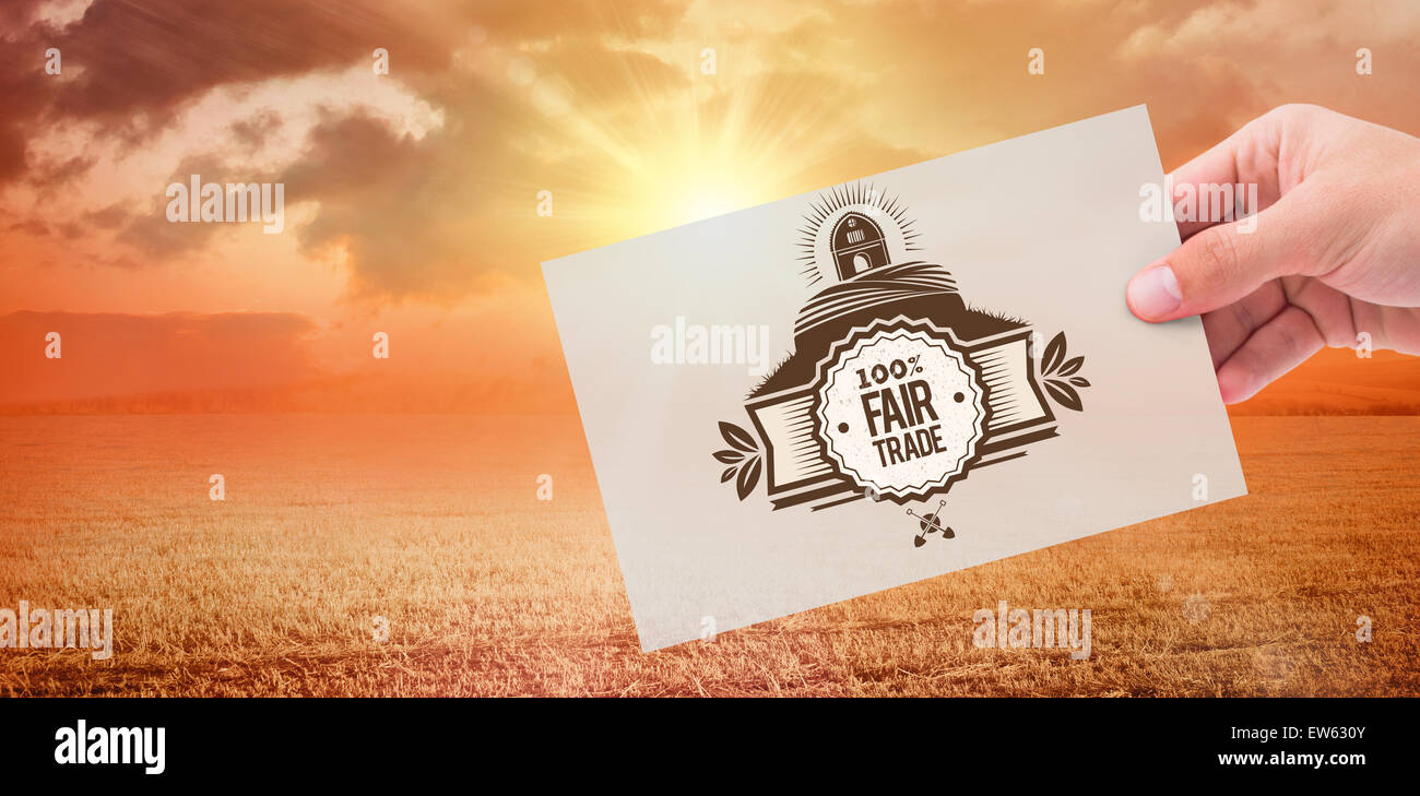 Composite image of hand showing card Stock Photo - Alamy