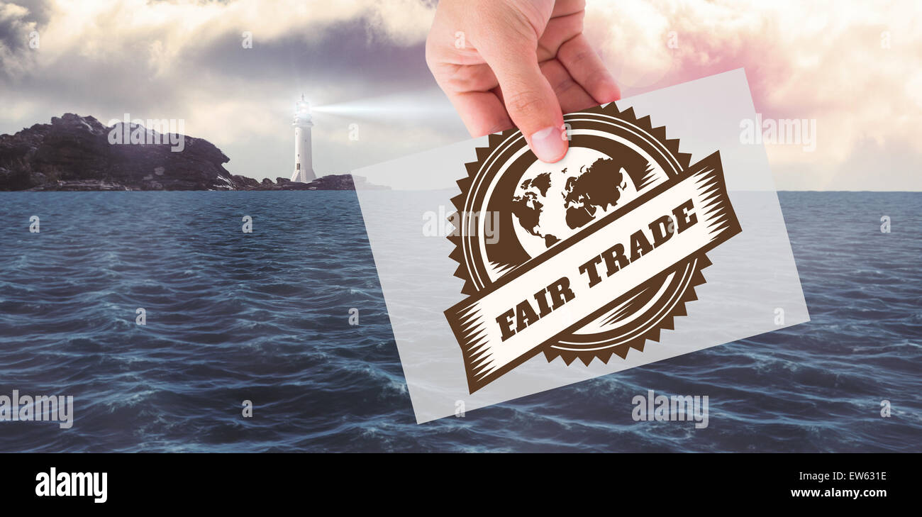 Composite image of hand showing card Stock Photo - Alamy