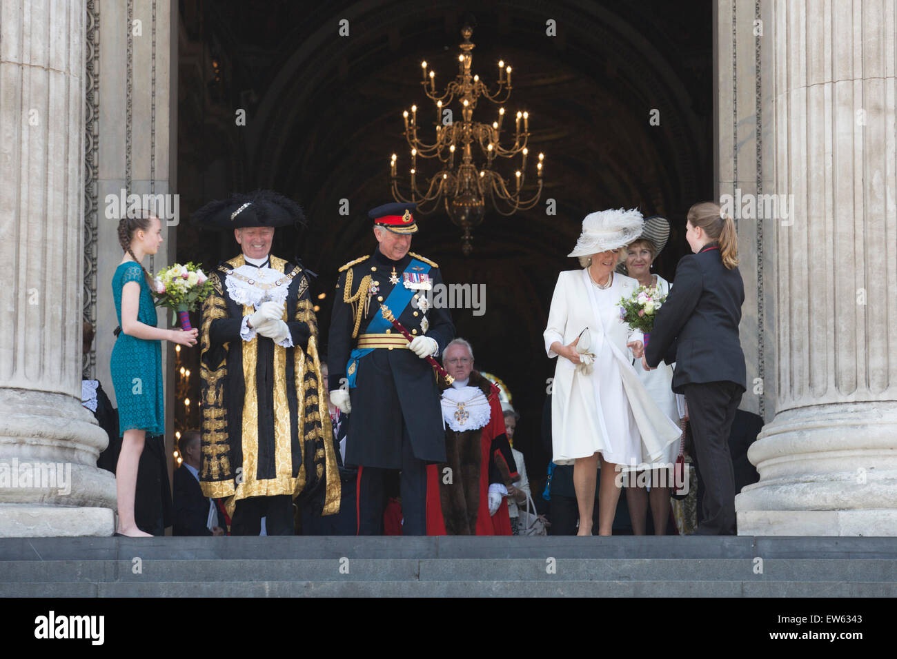 London, UK. 18 June 2015. L-R: Alan Yarrow, Lord Mayor of London ...
