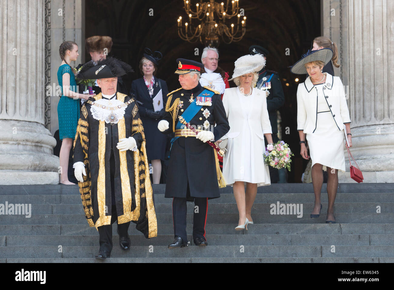 London, UK. 18 June 2015. L-R: Alan Yarrow, Lord Mayor of London ...