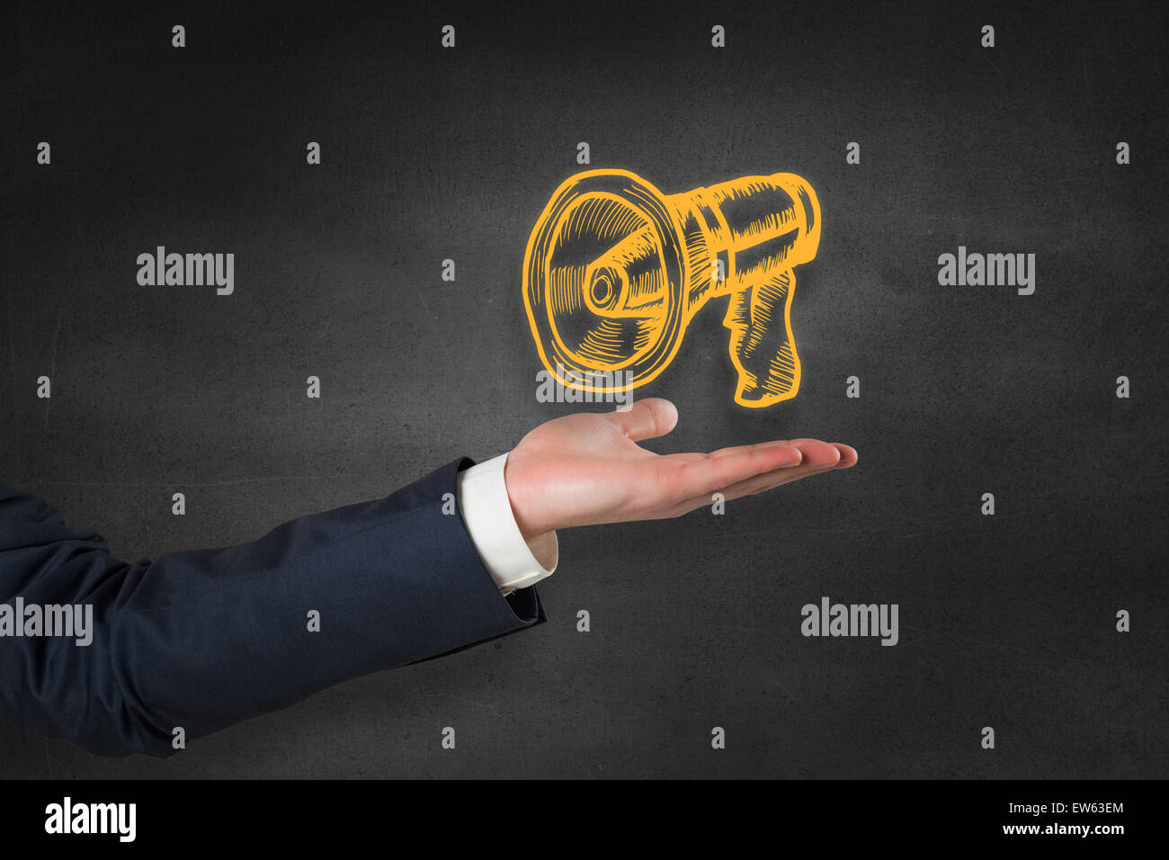 Composite image of hand presenting Stock Photo - Alamy