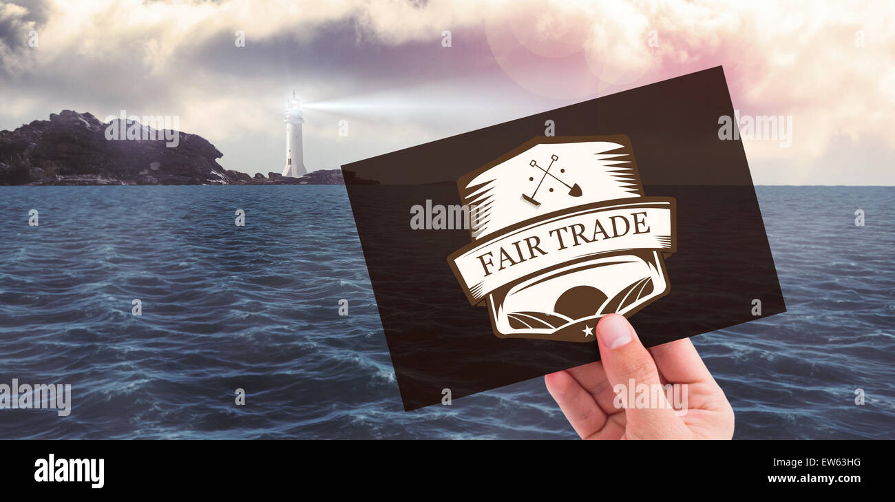 Composite image of hand showing card Stock Photo - Alamy