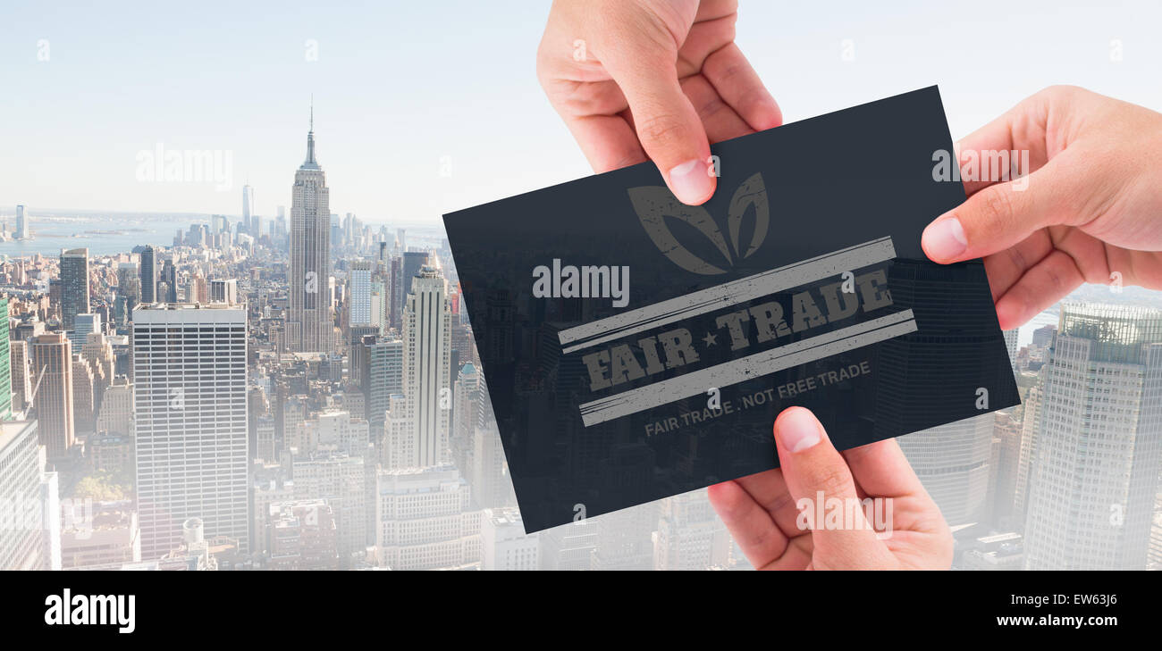 Composite image of hand showing card Stock Photo - Alamy