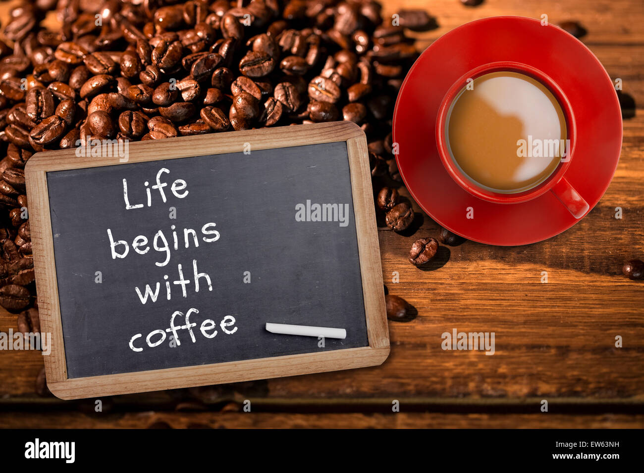 Life begins with coffee hi-res stock photography and images - Alamy