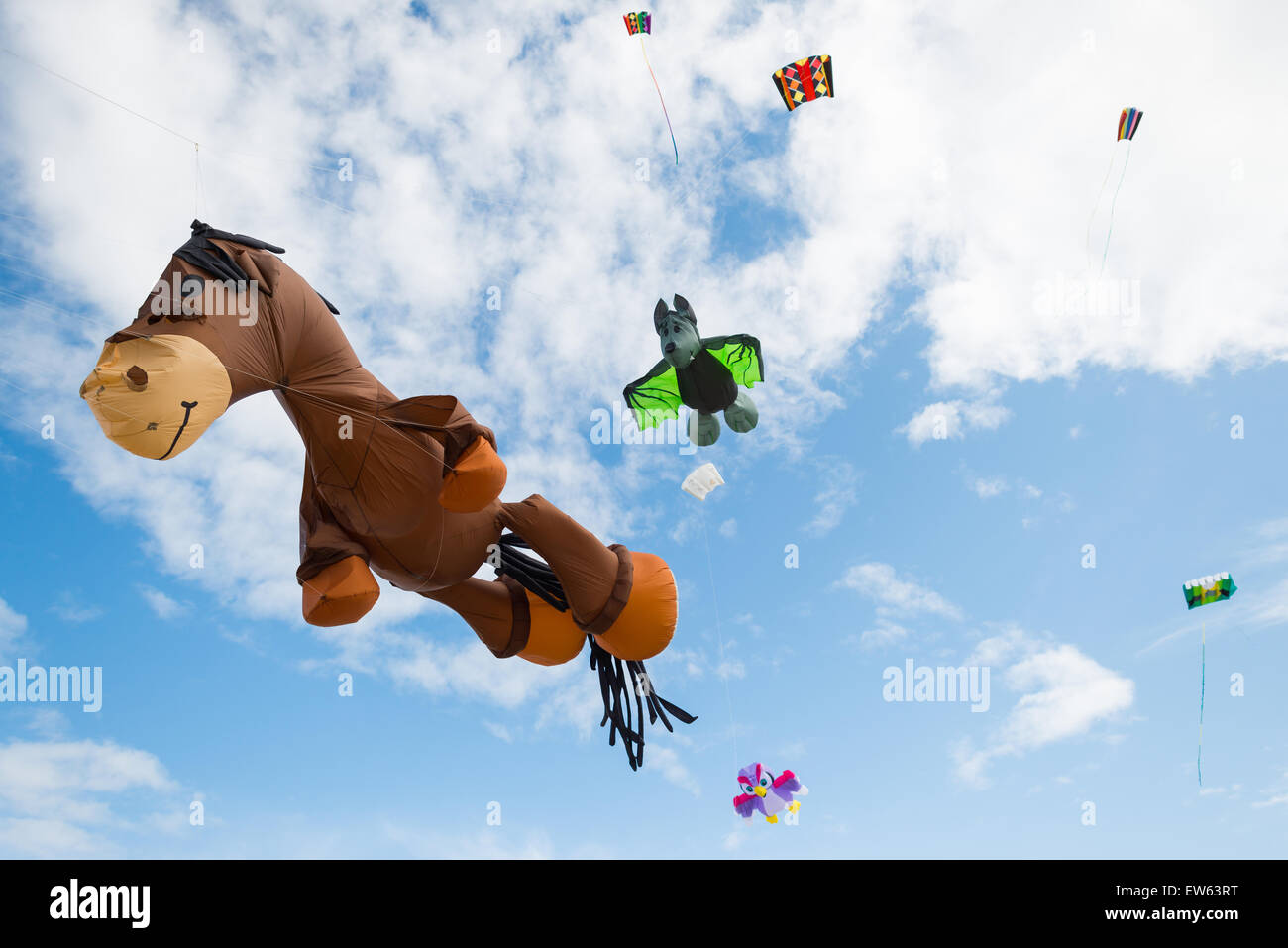 Sankt Peter-Ording, Germany, dragons in the sky Stock Photo - Alamy