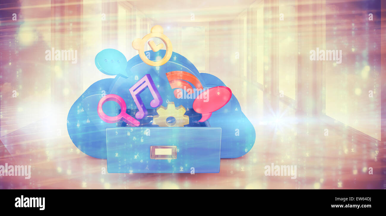 Composite image of digitally generated black and blue matrix Stock ...