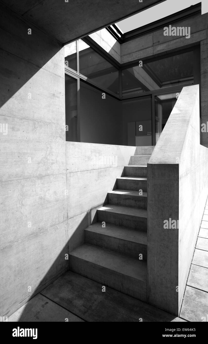 Modern villa architecture design Black and White Stock Photos & Images ...