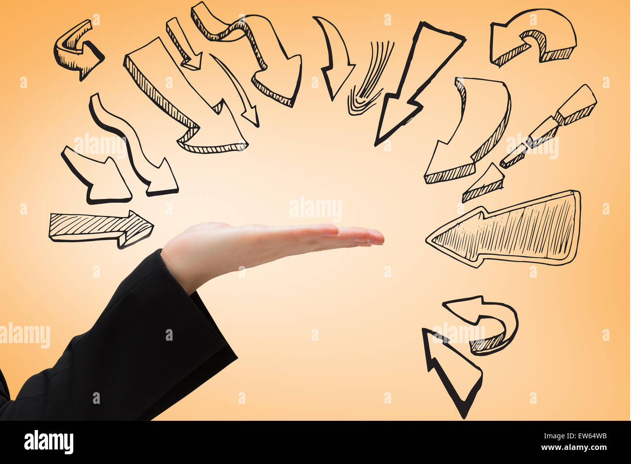 Composite image of hand presenting Stock Photo - Alamy