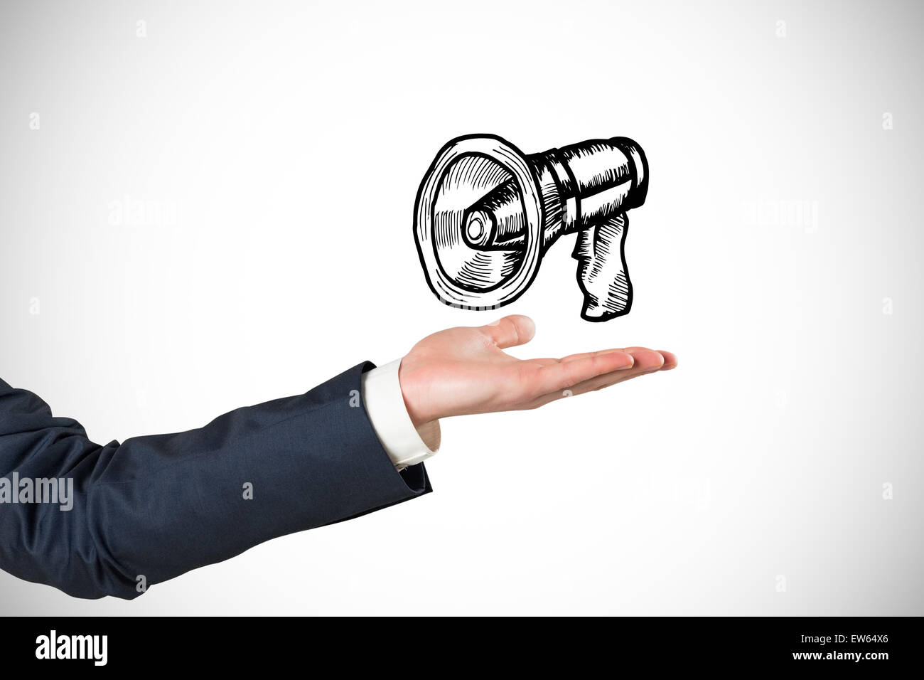 Composite image of hand presenting Stock Photo - Alamy