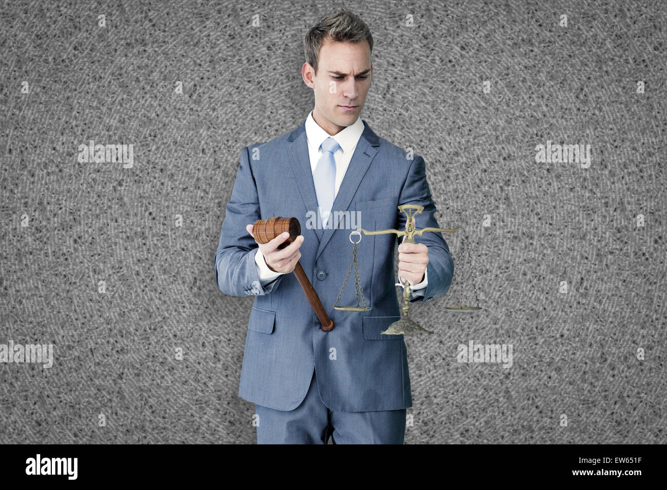 Man holding scales of justice hi-res stock photography and images - Alamy