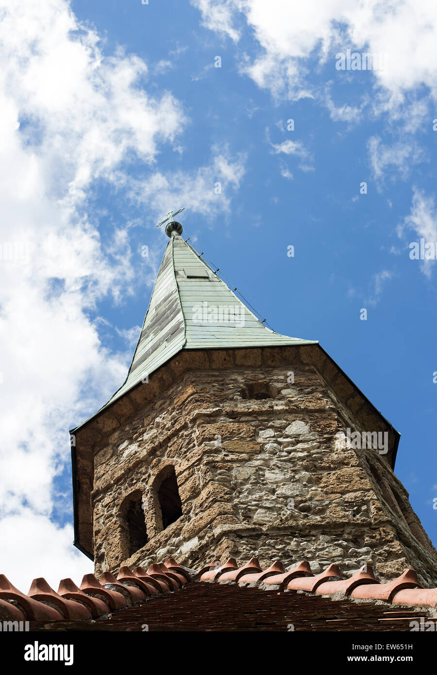 Old church, roof view in an angle Stock Photo - Alamy