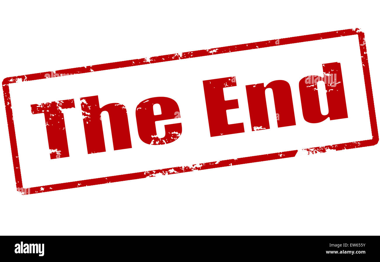 Rubber stamp with text the end inside, vector illustration Stock Photo ...