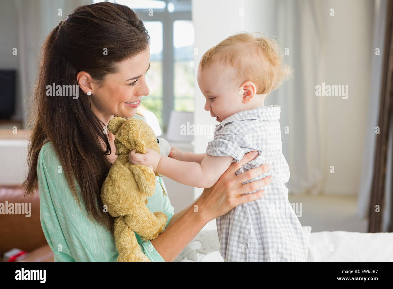 Boy interacting mother hi-res stock photography and images - Alamy