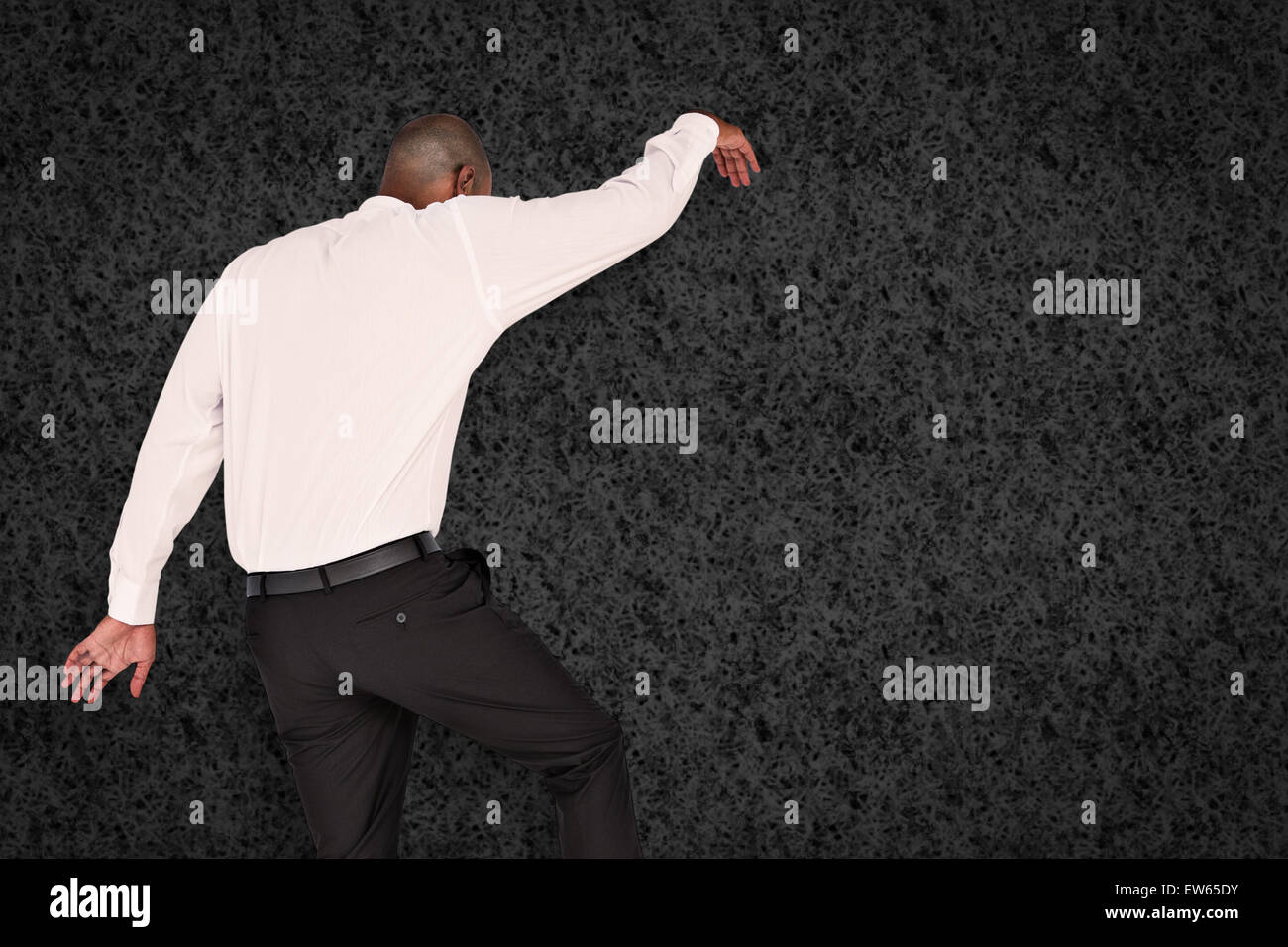 Composite image of businessman stepping Stock Photo - Alamy