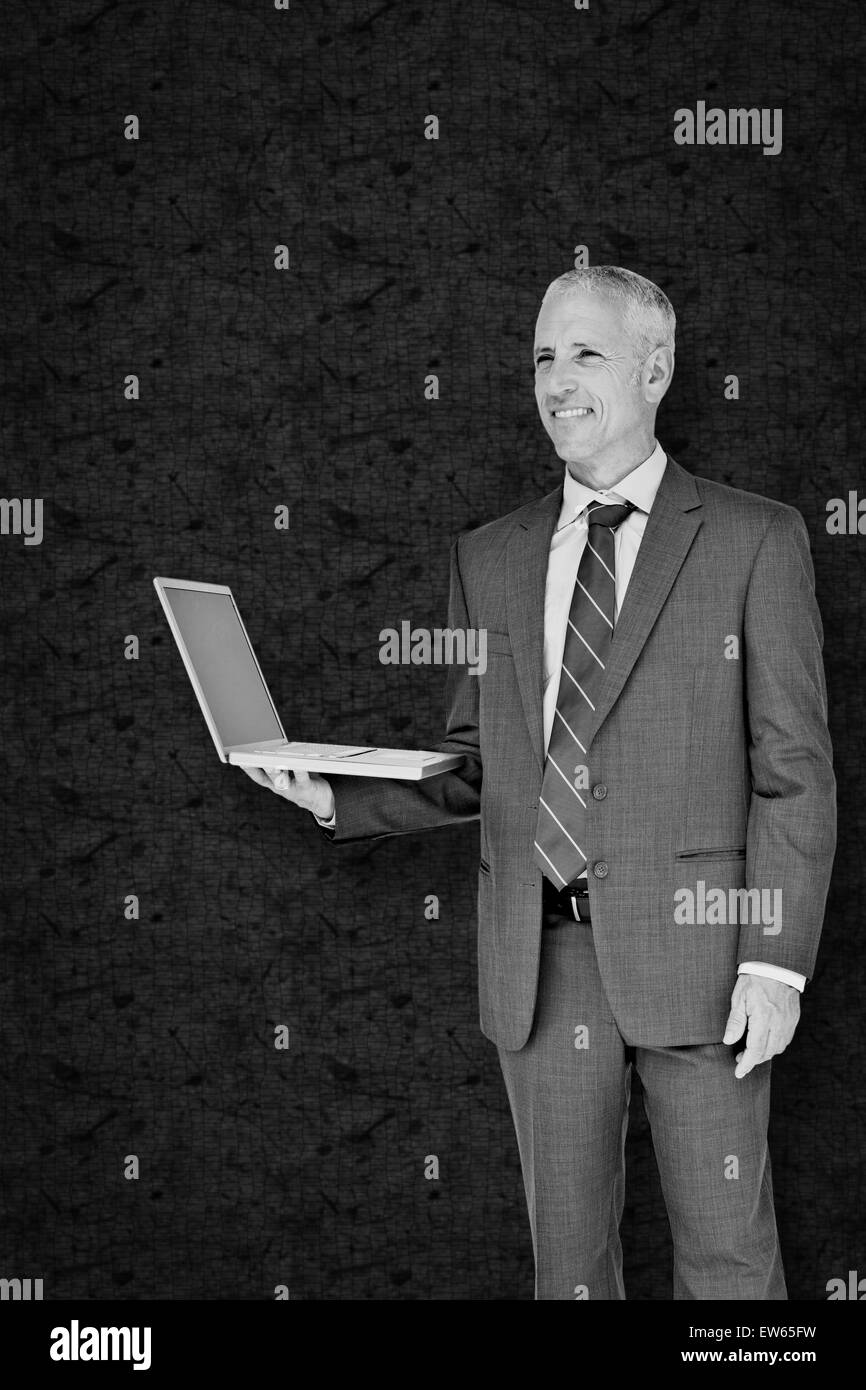 Using computer dark Black and White Stock Photos & Images - Alamy