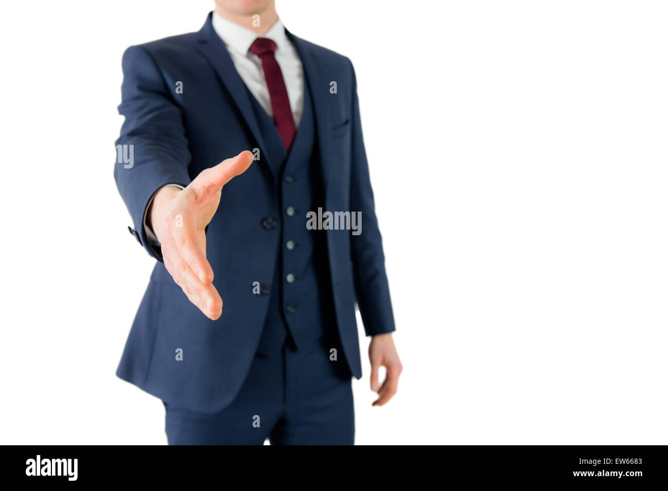 Businessman ready to shake hand Stock Photo - Alamy