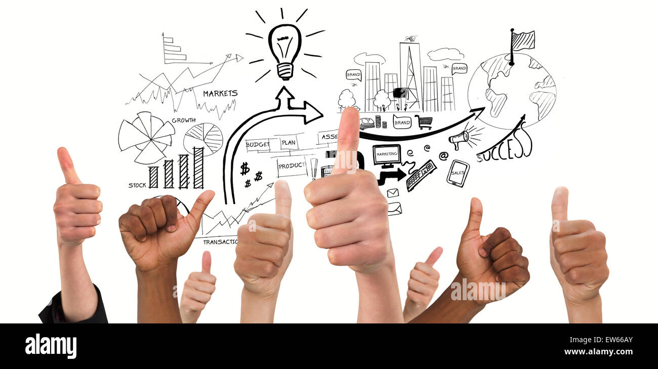 Composite image hand gesture Cut Out Stock Images & Pictures - Alamy