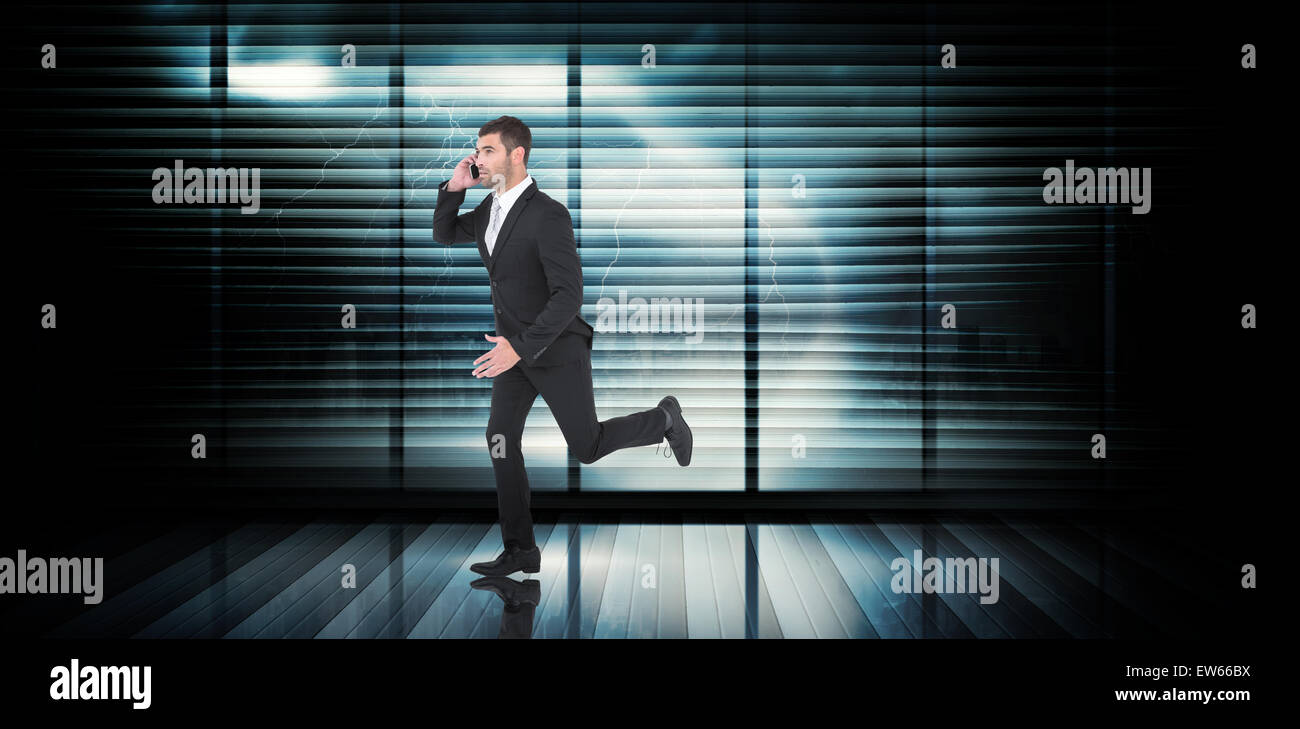 Man running on the phone hi-res stock photography and images - Alamy