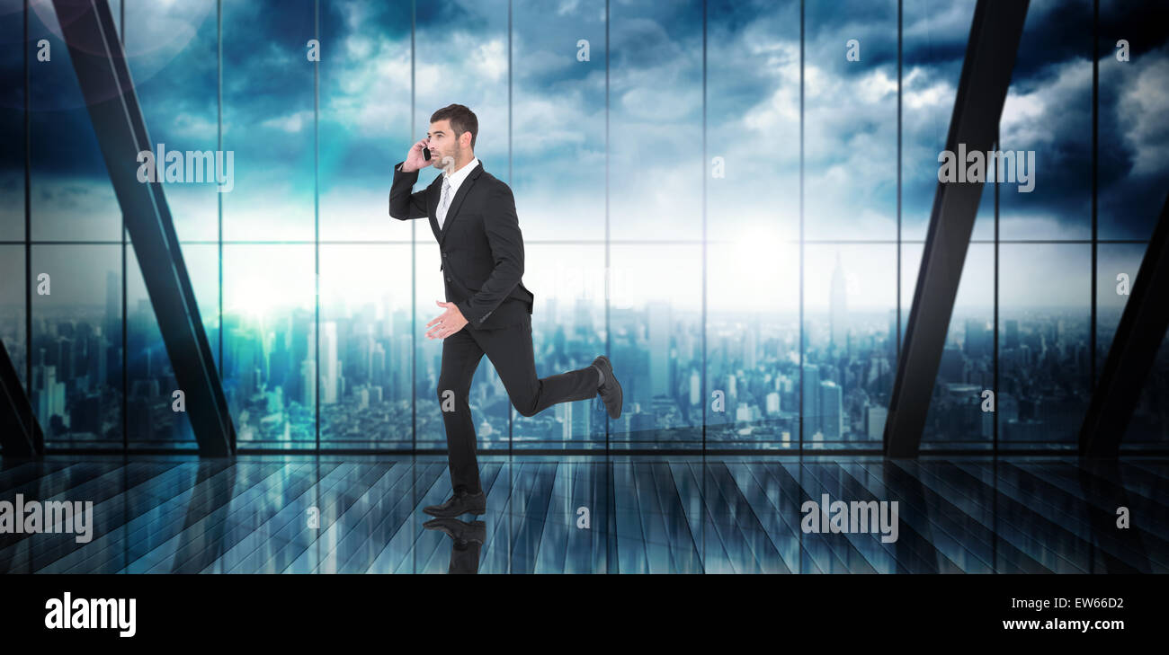 Man running on the phone hi-res stock photography and images - Alamy
