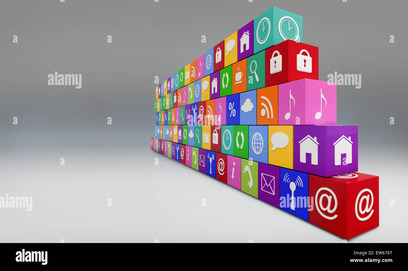 Composite image of app wall Stock Photo - Alamy
