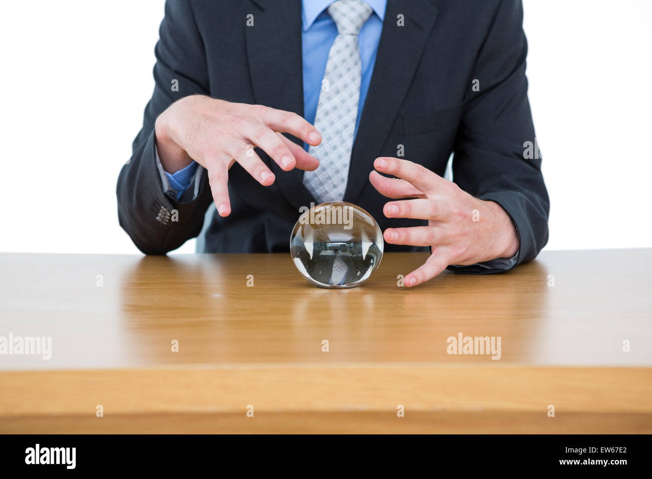 Man holding crystal ball hi-res stock photography and images - Alamy