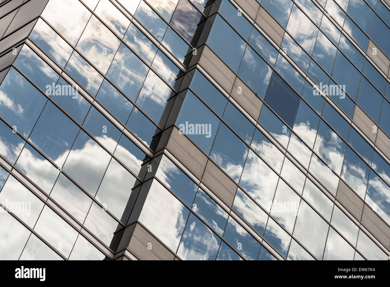 Clouds Reflection On Modern Office Building Windows Stock Photo - Alamy
