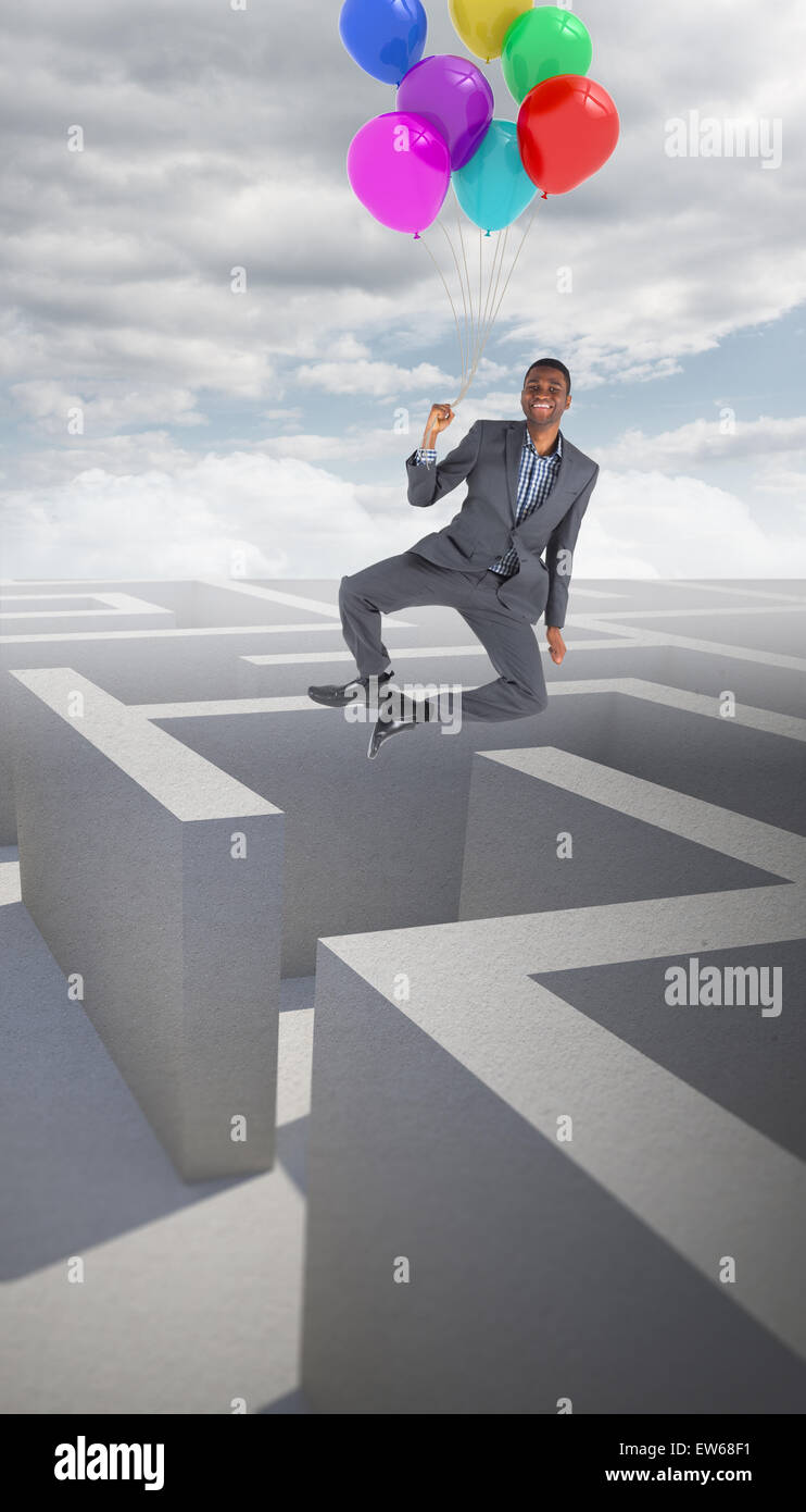 Man flying balloons hi-res stock photography and images - Alamy