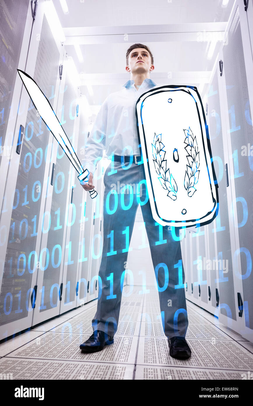 Shiny futuristic binary code on blue background Stock Photo - Alamy