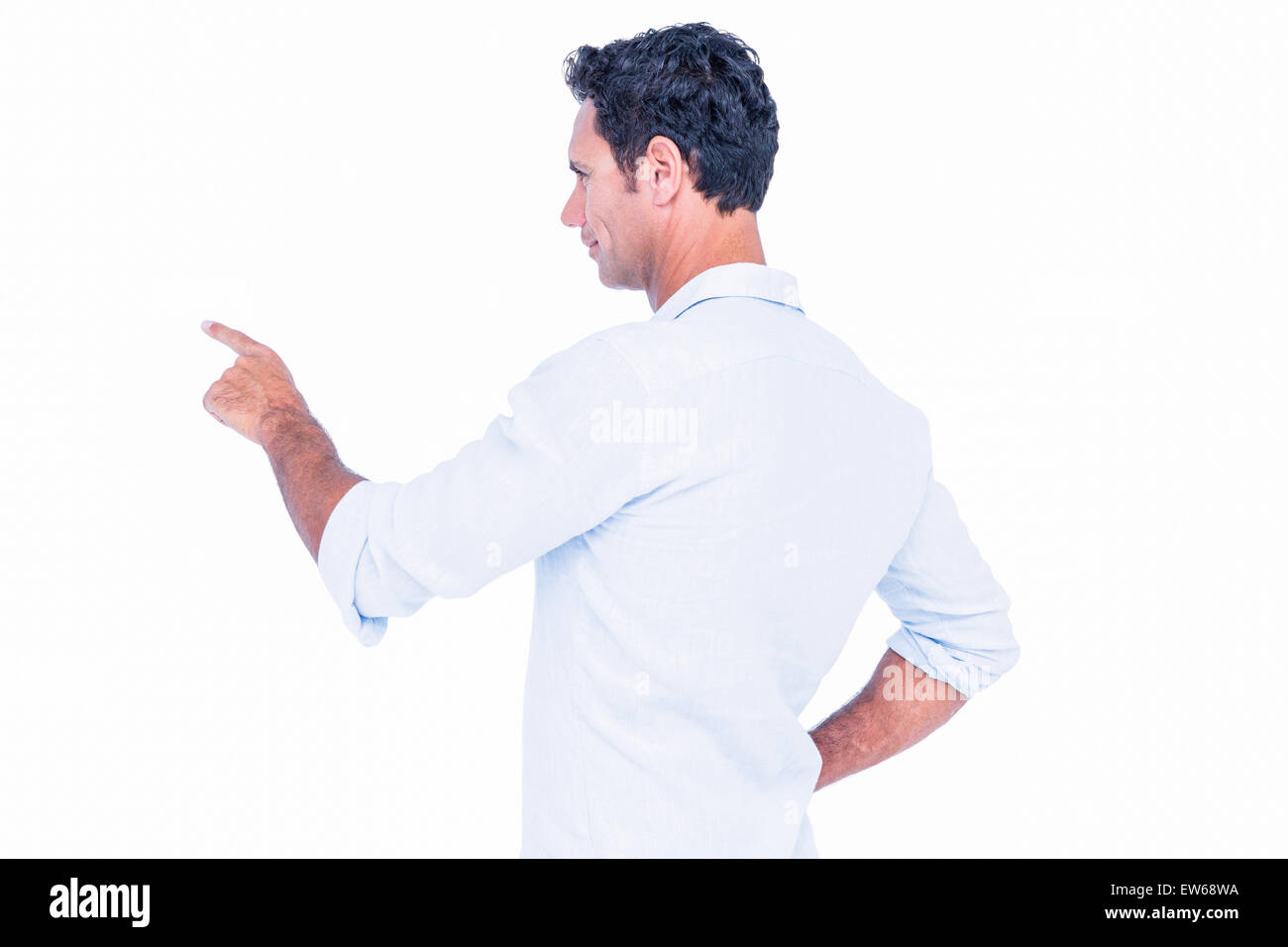 Man pointing something out hi-res stock photography and images - Alamy