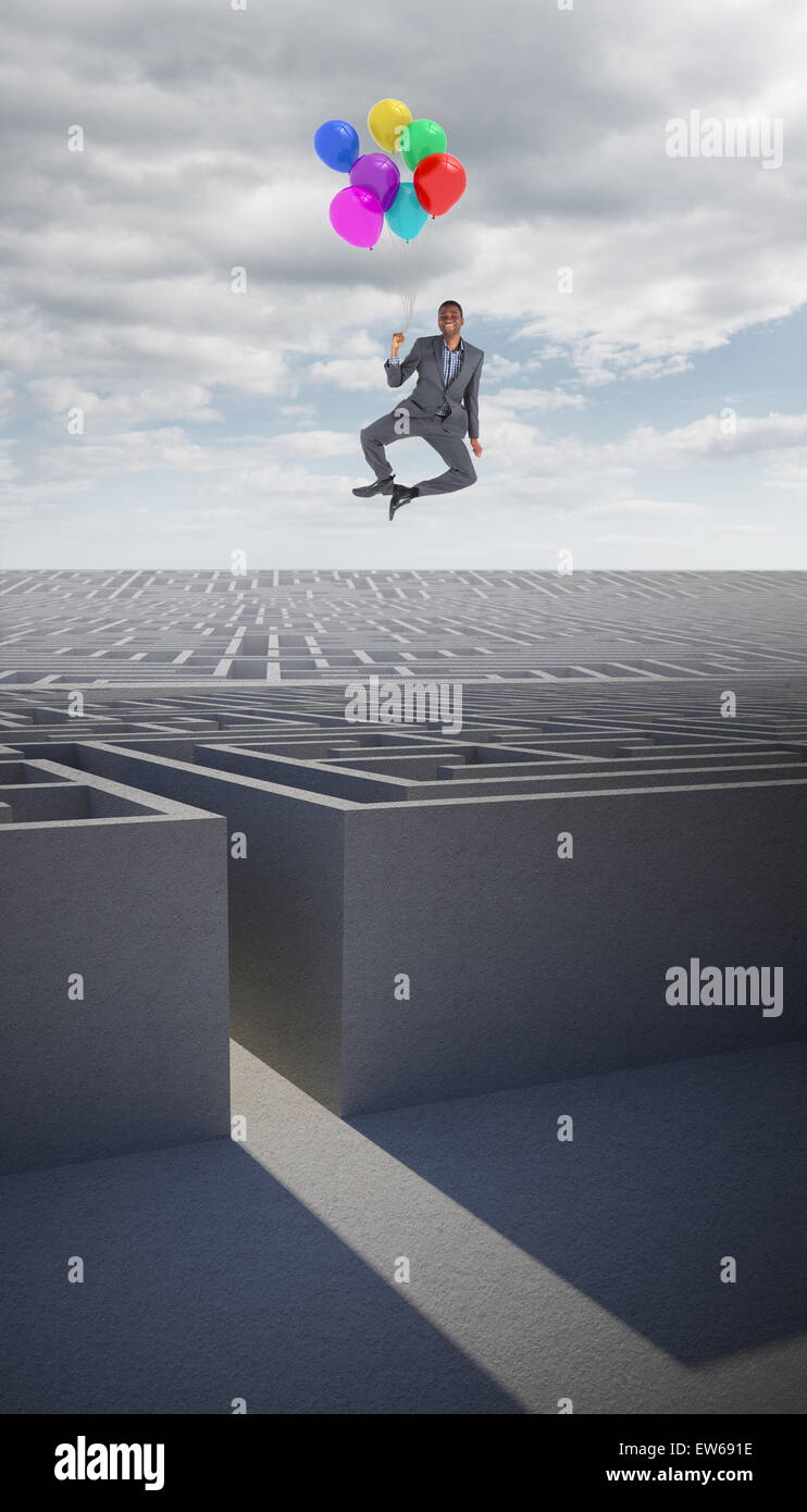 Man flying balloons hi-res stock photography and images - Alamy
