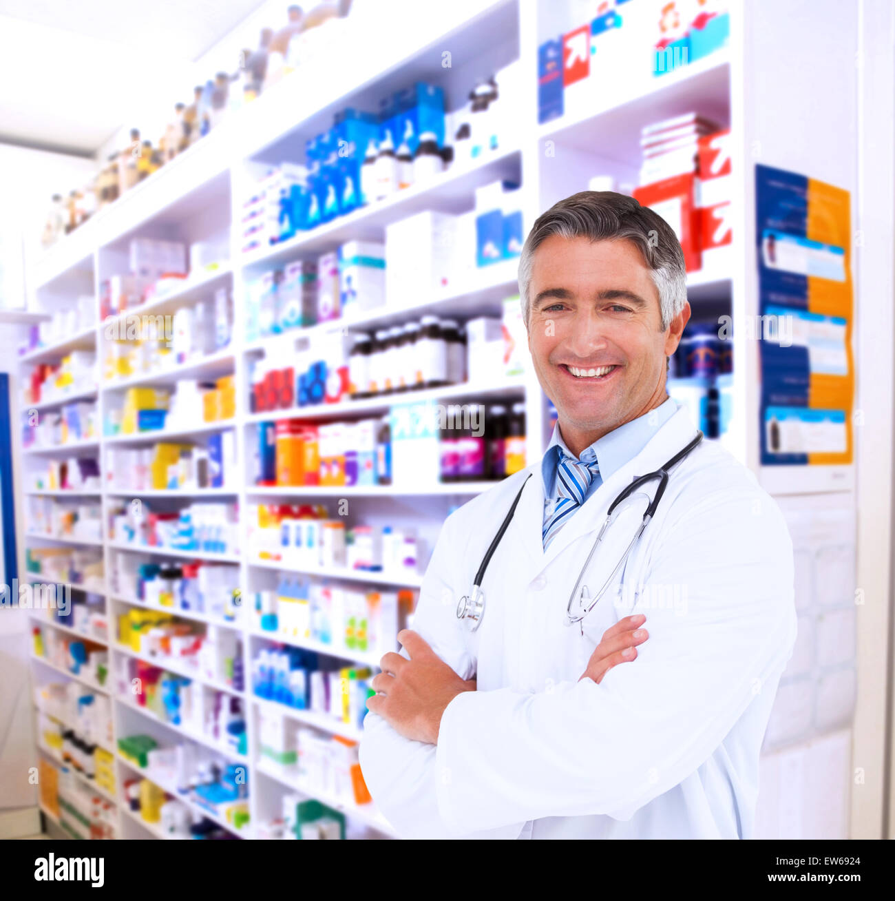 Composite smiling male doctor hi-res stock photography and images - Alamy