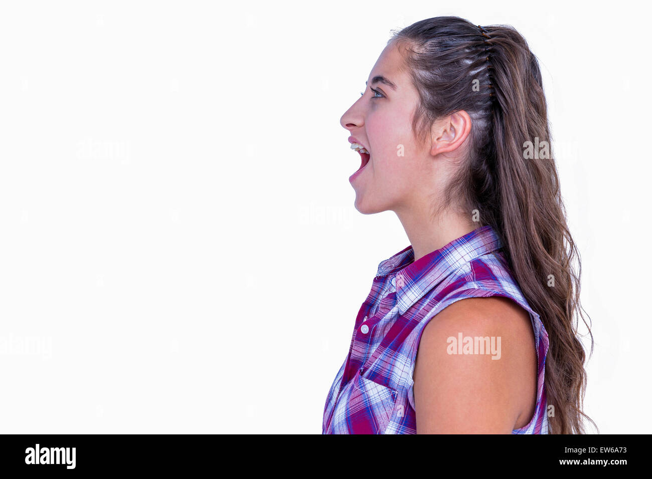 Beautiful shocked woman screaming hi-res stock photography and images ...
