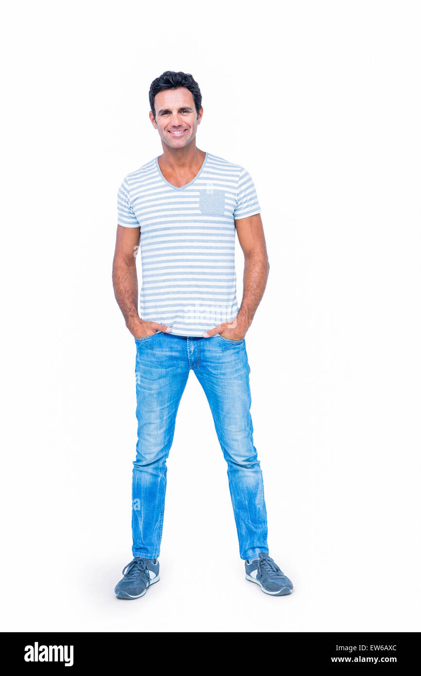 Happy man relaxing in Cut Out Stock Images & Pictures - Alamy